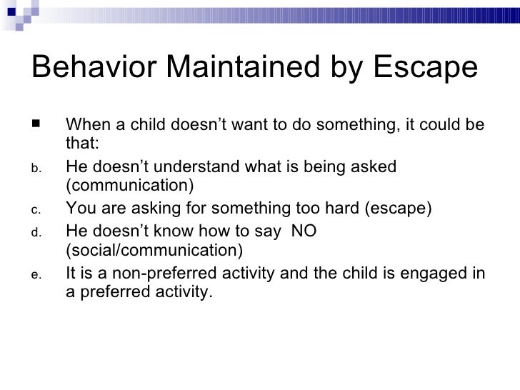 Understanding Behavior