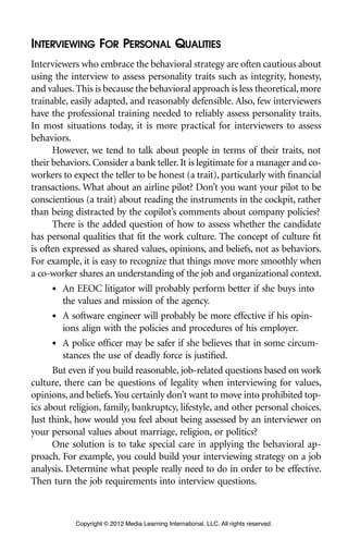 Understanding behavior-based interviewing by Paul C. Green, PhD | PDF