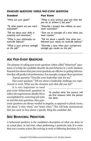 Understanding behavior-based interviewing by Paul C. Green, PhD | PDF