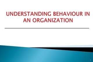 UNDERSTANDING BEHAVIOUR IN AN ORGANIZATION.ppt