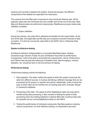 Understanding big data testing | PDF