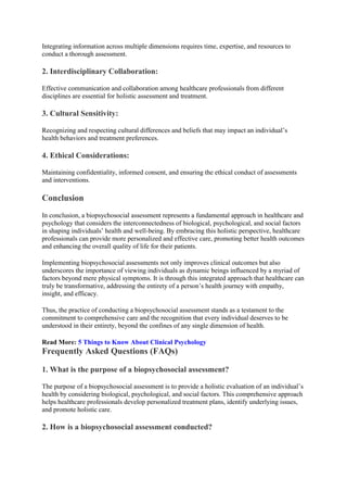 What is a Biopsychosocial Assessment? | The Lifesciences Magazine | PDF
