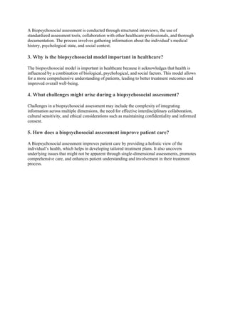 What is a Biopsychosocial Assessment? | The Lifesciences Magazine | PDF