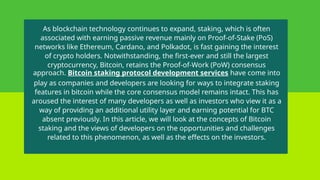 Understanding Bitcoin Staking Protocol Development A Guide for Developers and Investors.pptx