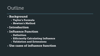 ICML2017 best paper (Understanding black box predictions via influence functions) | PPT