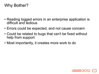 DevCon 2012 Understanding Blackboard Error Logs | PPTX