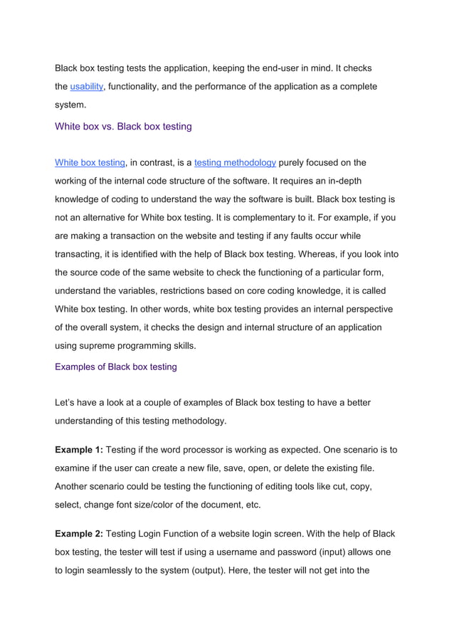 Understanding Black Box Testing – Types, Techniques, and Examples.pdf ...