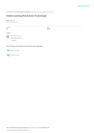 Understanding blockchaintechnology | PDF