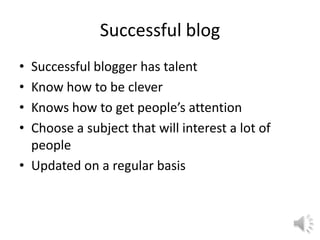 Understanding blogs | PPTX