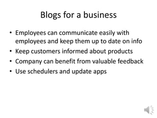 Understanding blogs | PPTX