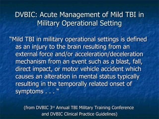 Understanding Brain Concussion: Facts Assessment and Intervention | PPT