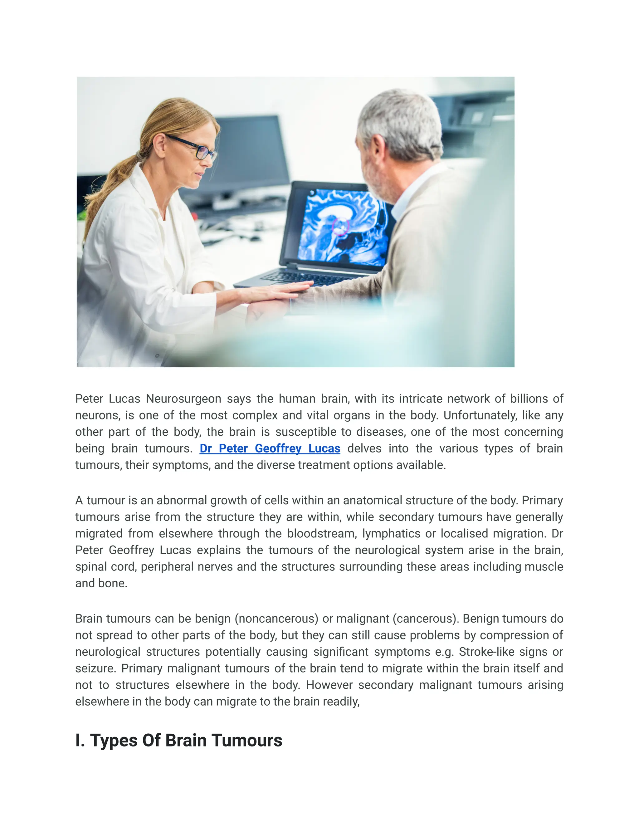 Dr Peter Lucas | Understanding Brain Tumours | PDF | Cancer | Diseases and Conditions