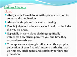 Understanding business etiquette | PPT