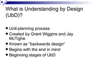 Understanding By Design Mar.12