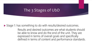 Understanding by design (ub d) | PPTX