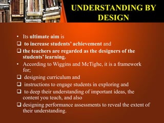 Meth. 4. Understanding by design (UbD) | PPTX