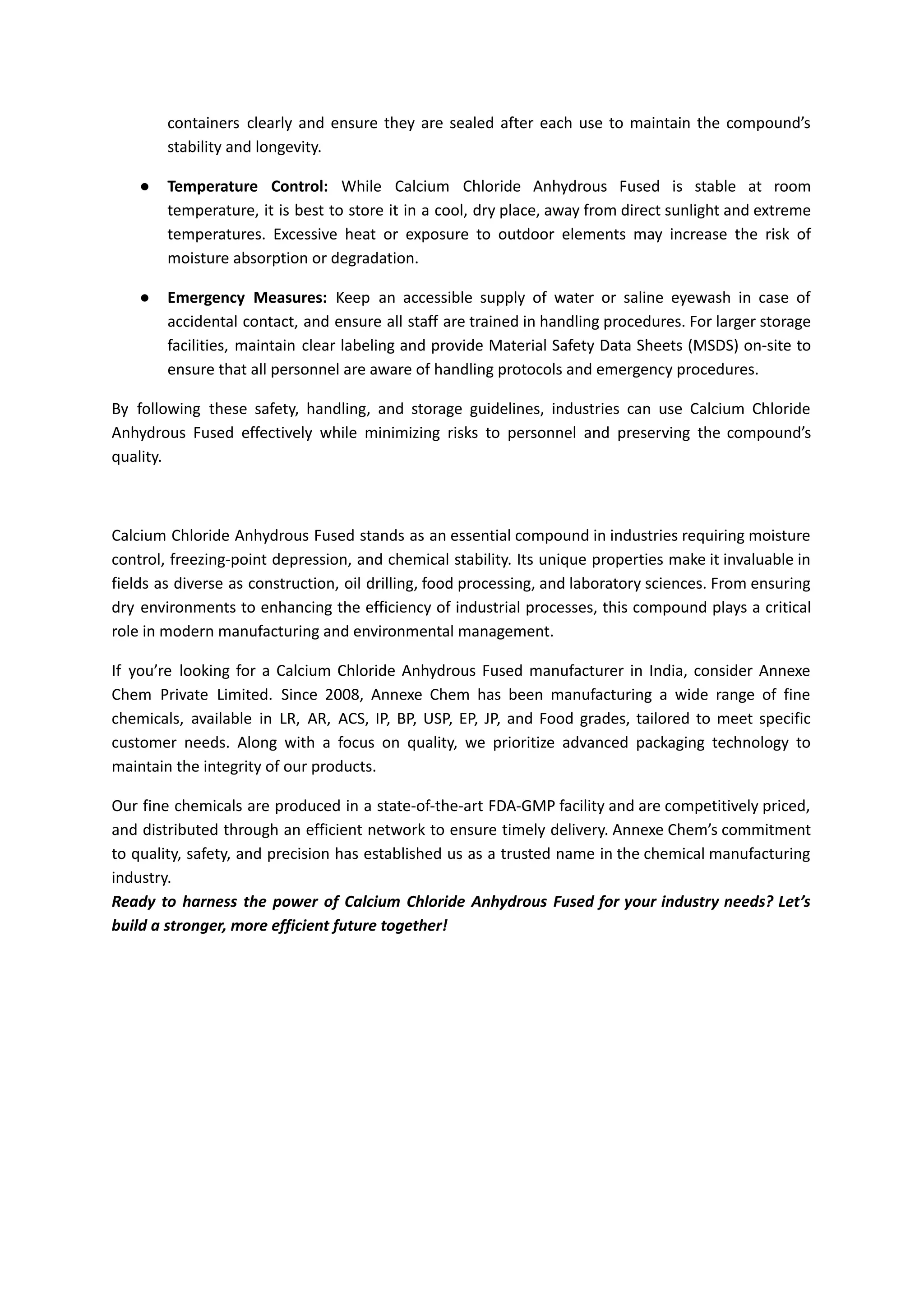 Understanding Calcium Chloride Anhydrous Fused_ A Comprehensive Guide ...