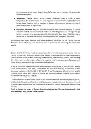 Understanding Calcium Chloride Anhydrous Fused_ A Comprehensive Guide ...