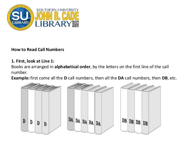 Understanding call numbers