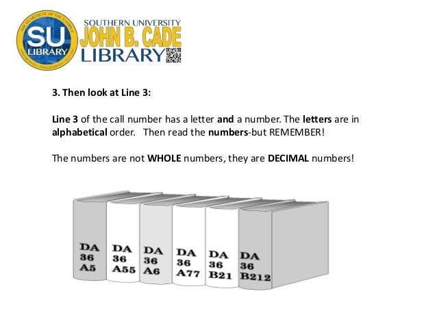 Understanding call numbers
