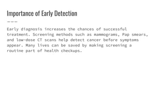 Understanding Cancer and Promoting Early Detection | PDF