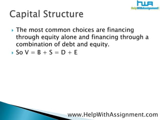 Understanding capital structure | PPTX