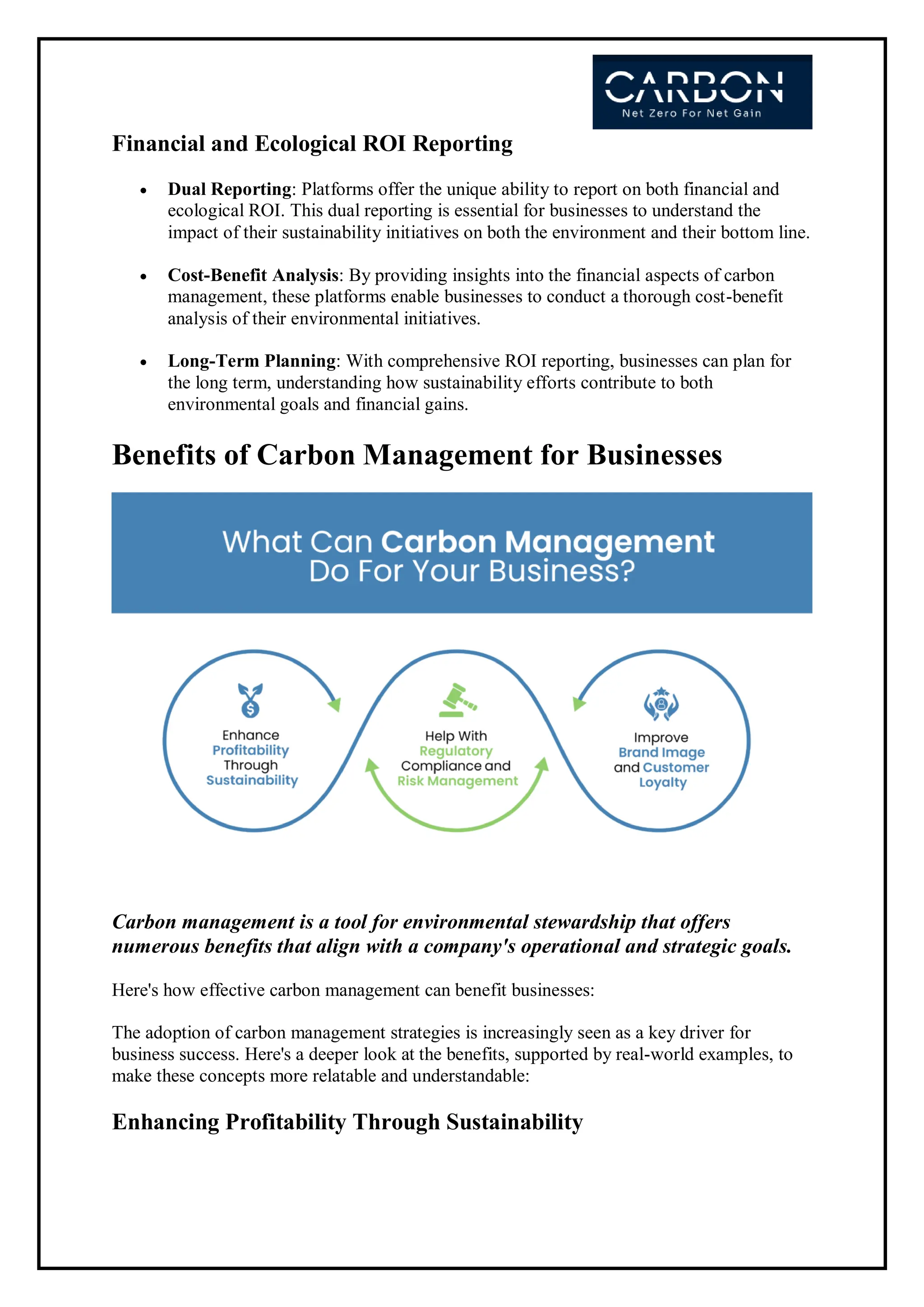Unlocking the Potential of Carbon Management Platforms: A Comprehensive ...