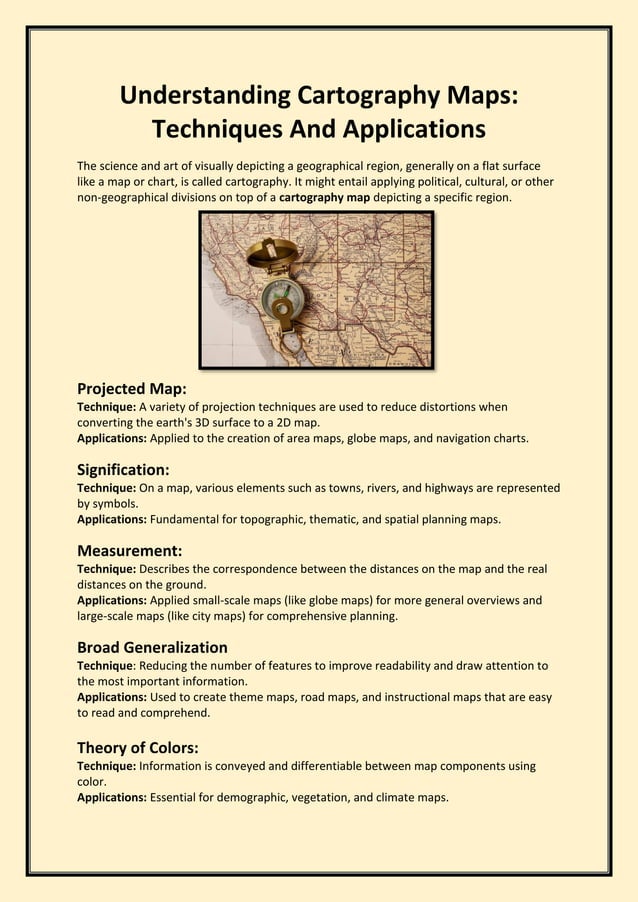 Understanding Cartography Maps: Techniques And Applications | PDF