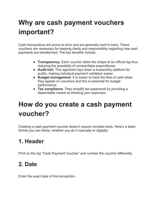Understanding Cash Payment Vouchers - Why They're Crucial for Your ...