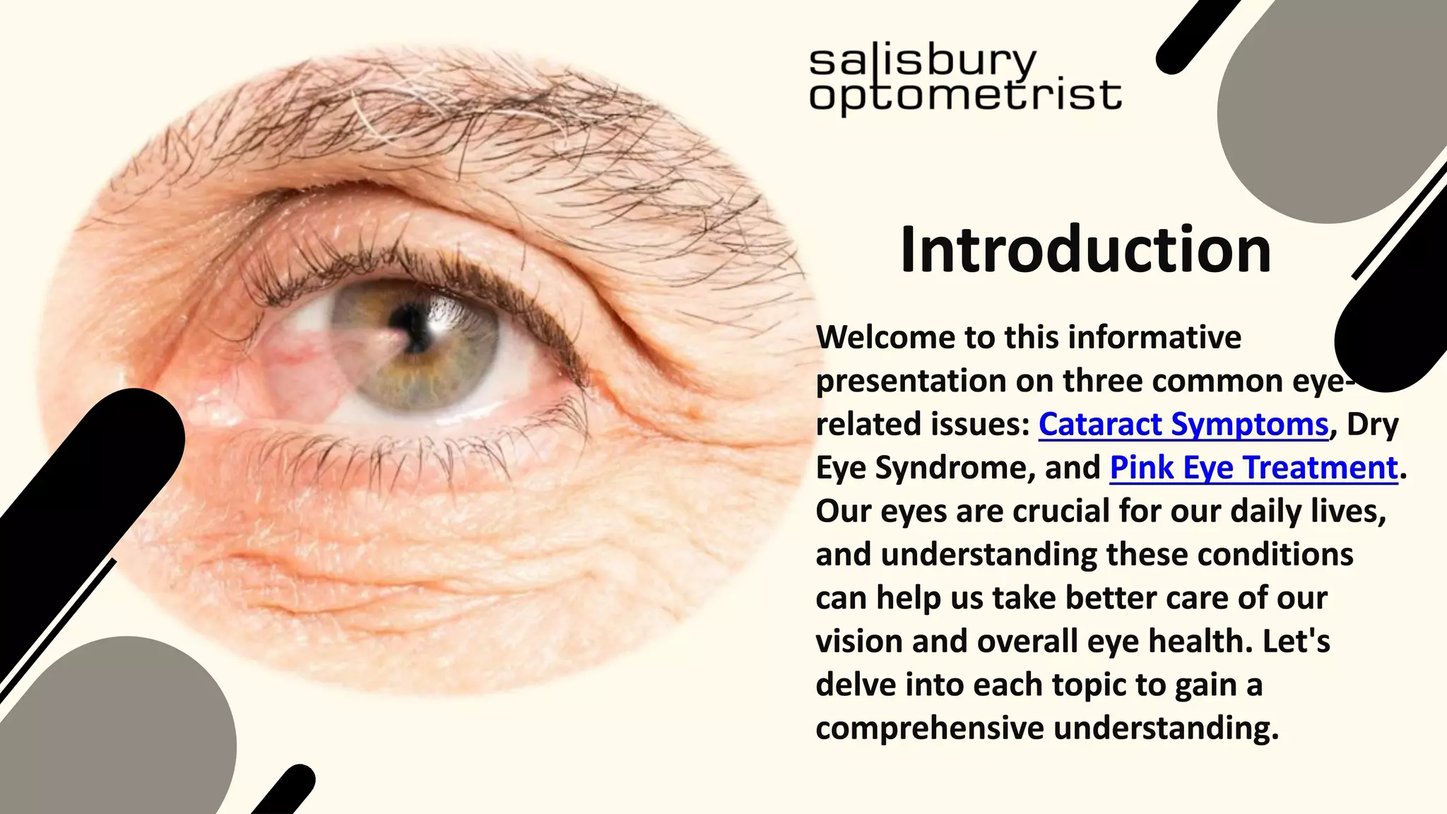 Understanding Cataract Symptoms, Dry Eye Syndrome, and Pink Eye ...