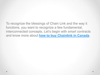 Understanding Chain Link Smart Contracts And How To Buy Chainlink In ...