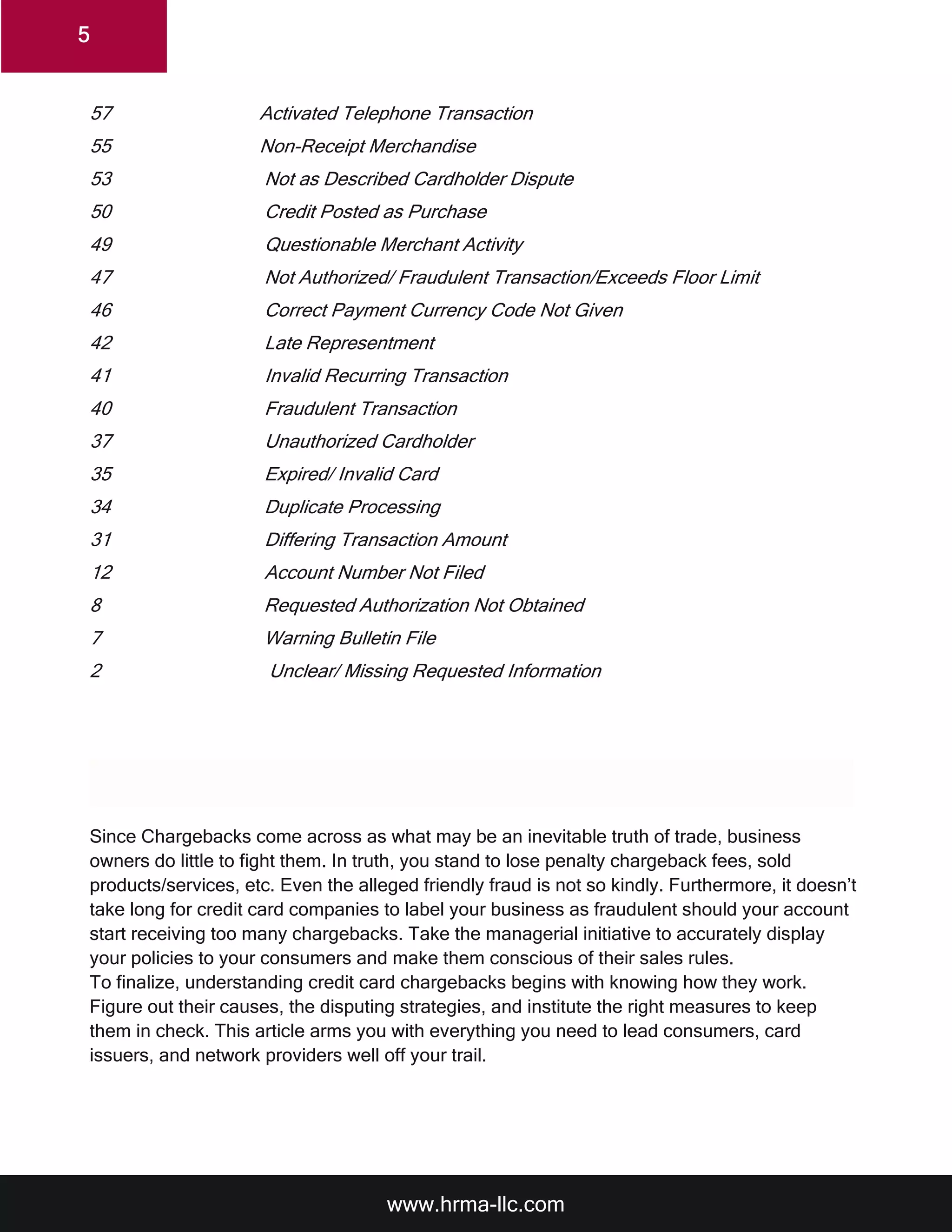 Understanding Chargebacks | PDF