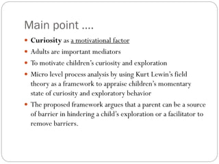 Understanding children’s curiosity and | PPTX