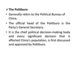Understanding china's political system | PPTX