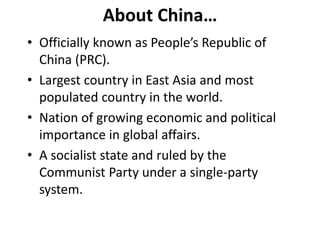 Understanding china's political system | PPTX