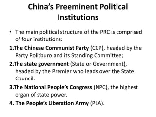 Understanding china's political system | PPTX