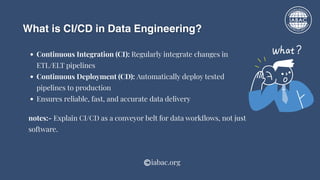 Understanding CICD Pipelines in Data Engineering | IABAC | PDF