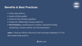 Understanding CICD Pipelines in Data Engineering | IABAC | PDF