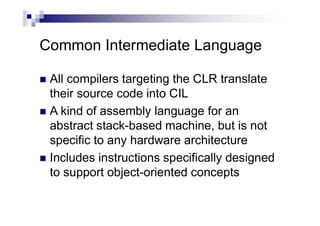 Understanding the Common Intermediate Language (CIL) | PDF | Programming Languages | Computing