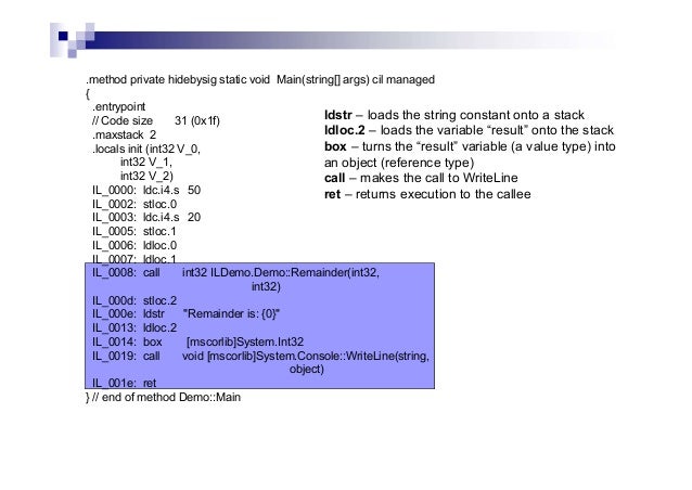 Understanding the Common Intermediate Language (CIL)