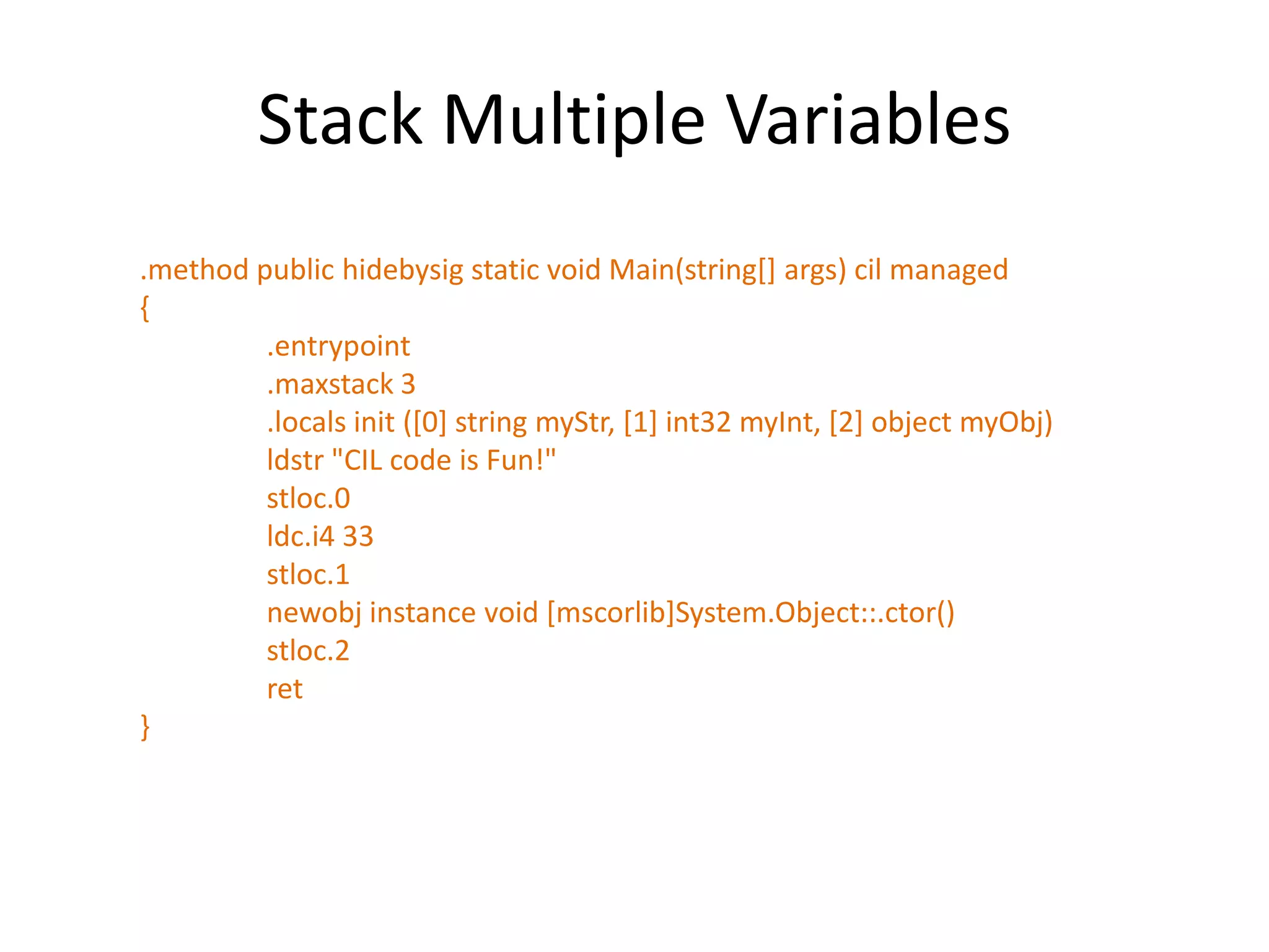 Understanding cil & dynamic assemblies | PPTX