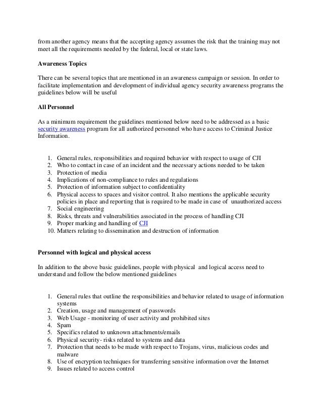 Understanding CJIS Compliance – Security Awareness Training Understanding CJIS Compliance – Security Awareness Training