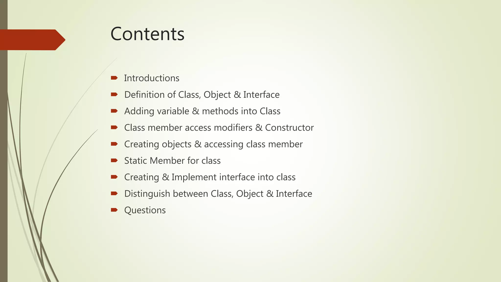 Understanding Class Object And Interface Ppt