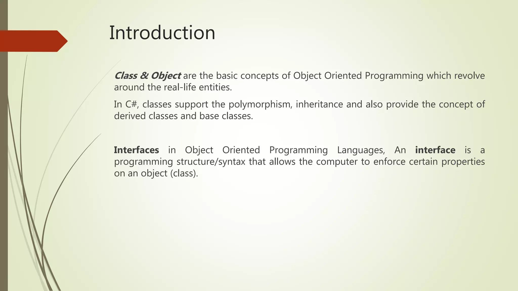 Understanding Class Object And Interface Ppt