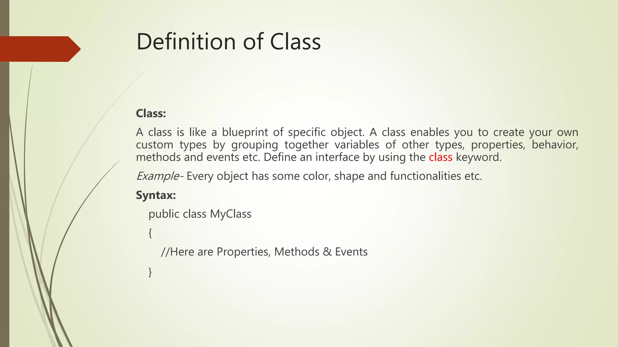 Understanding Class Object And Interface Ppt