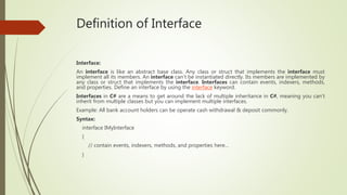 Understanding class, object & interface | PPT