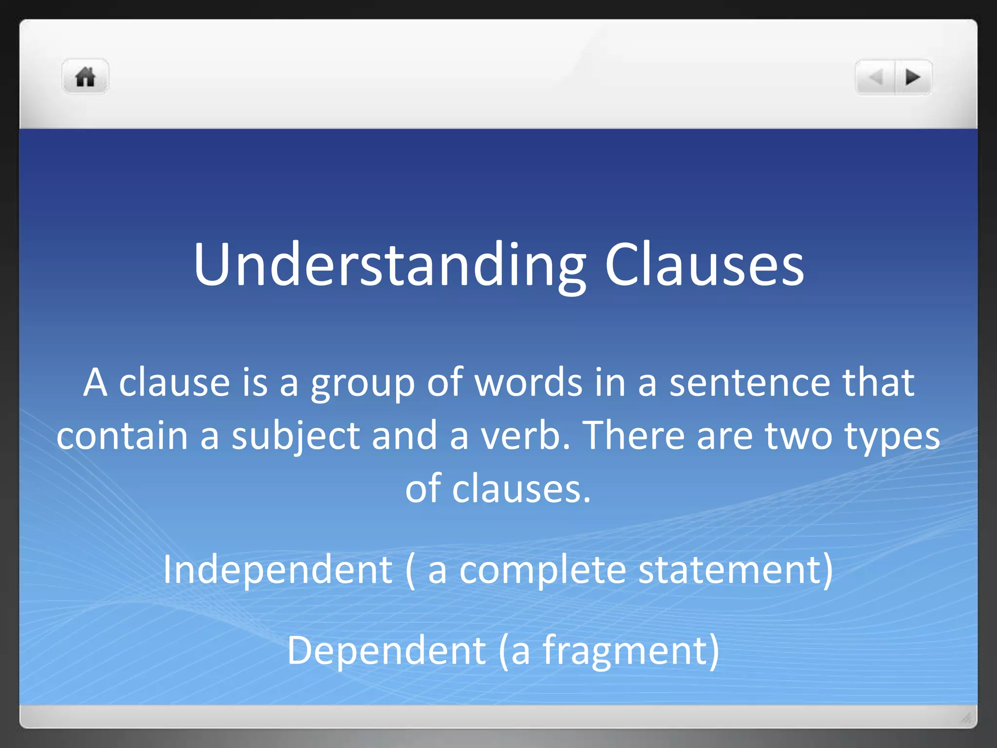 Understanding clauses | PPT
