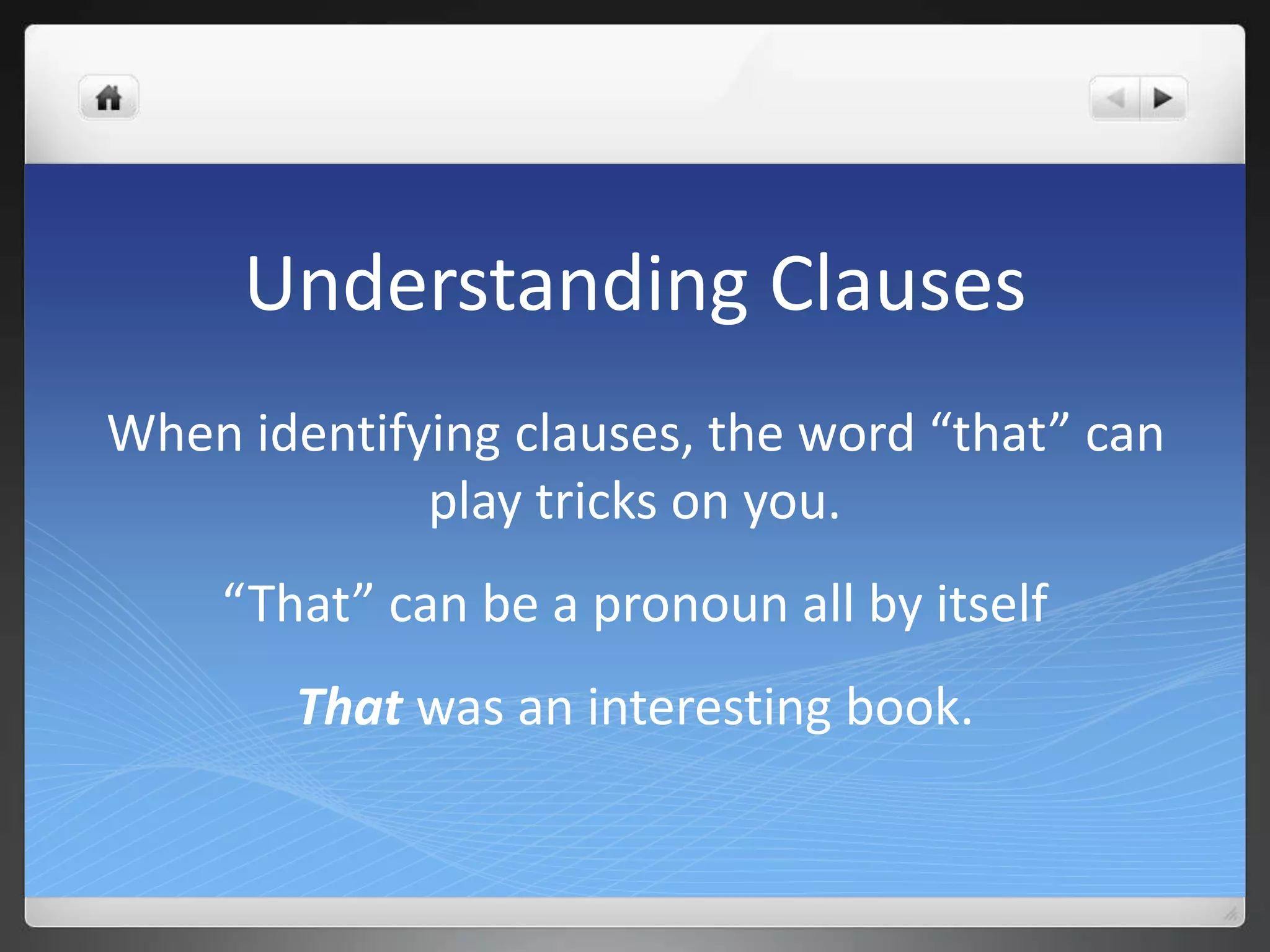 Understanding clauses | PPT