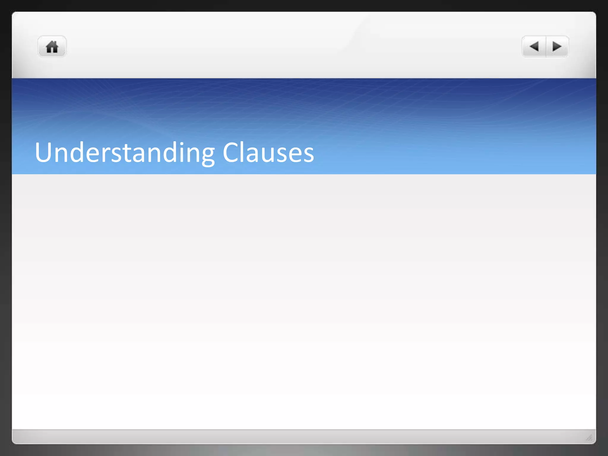 Understanding clauses | PPT