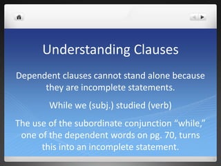 Understanding clauses | PPT